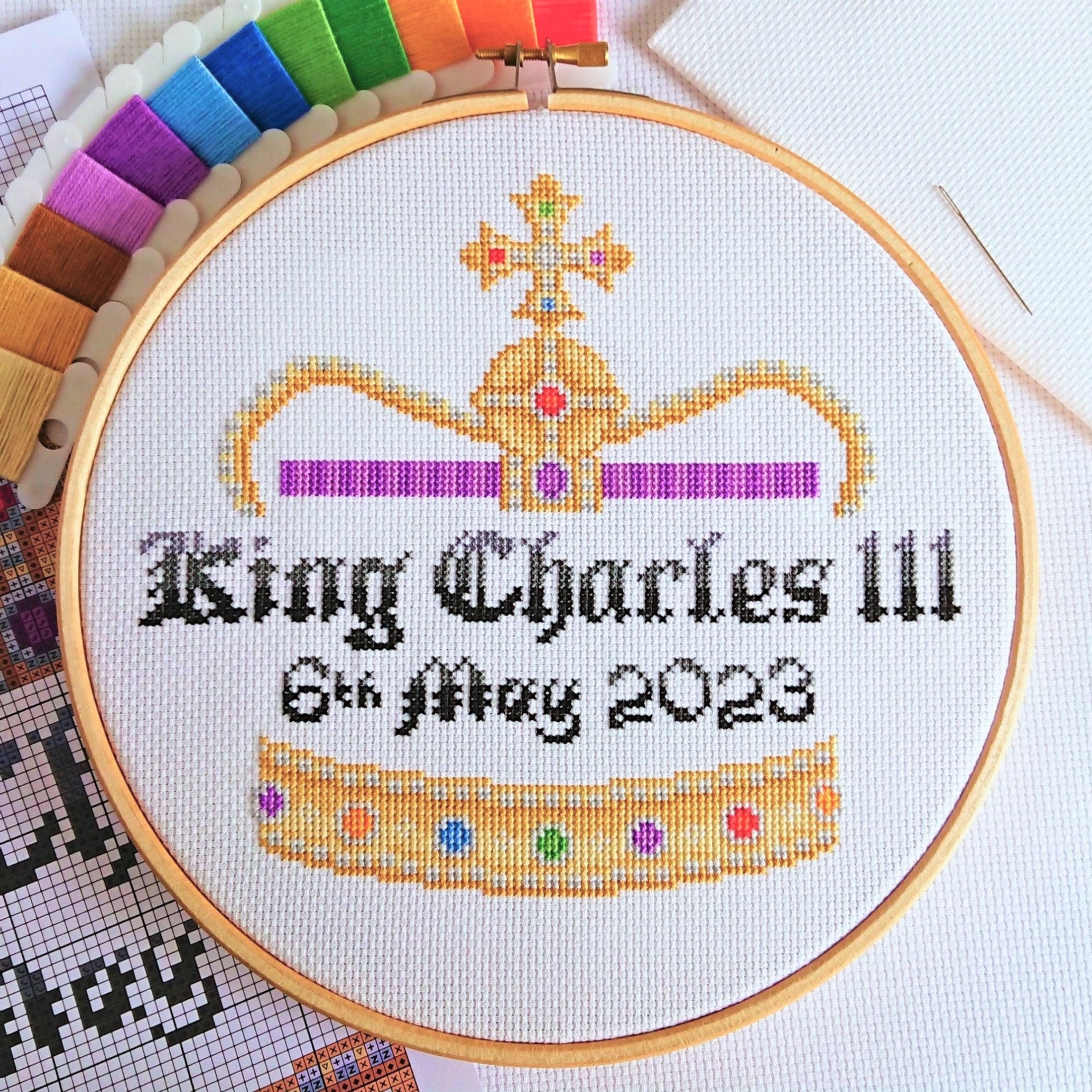 Free Cross Stitch Pattern: King Charles III Coronation Crown – The ...